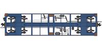 China 2 TEU Railway Flat Wagon 1435mm Gauge 120km/H Container Wagon for sale