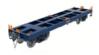 China 2 TEU Railway Flat Wagon 1435mm Gauge 120km/H Container Wagon for sale