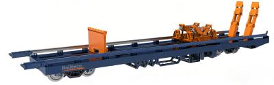China Rail Laying Railway Special Wagon 16804mm Recycling Track Laying Vehicle 1435mm Gauge 70 Degree Steering Arm for sale