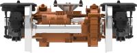 China RTDZ16 1435mm Standard Gauge Two-Axle Metro Bogie 80km/h 14t Axle Load for sale