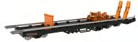 China 1435mm Gauge Railway Track Laying Vehicle 70 Degree Steering Angle Rail Construction for sale