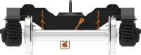 China RTHZ56 Welded Frame Bogie with Silicon Steel Wheels and Three-Stage Spring Stiffness for sale