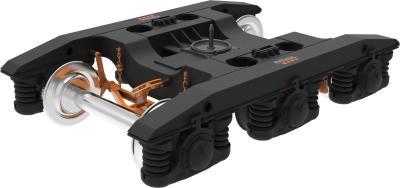 China RTHZ56 Welded Frame Bogie with Silicon Steel Wheels and Three-Stage Spring Stiffness for sale