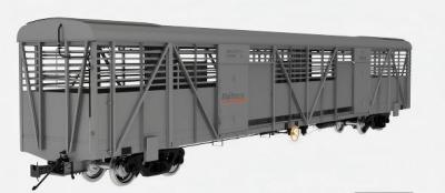 China RTH46 1000mm Gauge Livestock Railway Wagon 20 Tons Covered Goods Wagon Sliding Door for sale