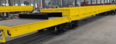 China 60 Ton Railway Flat Wagon 12m Steel Flatbed Railcar for Container Transport for sale