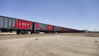 China 60 Ton Load Capacity Open Top Wagon Fixed Bogie 1727.2mm Wheelbase Rail Freight Transport for sale