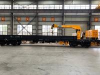 China 1435mm Track Gauge Railway Flatbed Freight Wagon 12m Length 61t Payload Industrial Rail Transport for sale