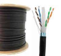 China Outdoor Cat6 UTP Cable Bare Copper 4 Pairs Twisted PVC PE Double Jacket for sale
