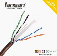 China HDPE Insulation Cat6 Lan Cable 4 Pair CCA Conductor Al Foil Shiled for sale