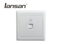 China UL Approval Ethernet Cable Assembly 86x86 UK Type Wall Outlet rj45 module faceplate for sale
