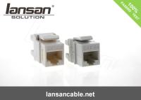 China Zinc Alloy Nickel Free Rj45 Cat6a Keystone Jack FTP Shielded for sale