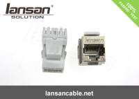 China Zinc Alloy Nickel Free Rj45 Cat6a Keystone Jack FTP Shielded for sale
