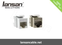 China Zinc Alloy Nickel Free Cat6a Keystone Jack Rj45 , FTP Sheild Toolless Keystone Jack for sale
