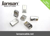 China ABS / PC Network Cable Assembly 50U Gold Plated Cat6 RJ45 Modular Plug for sale