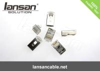 China ABS / PC Network Cable Assembly 50U Gold Plated Cat6 RJ45 Modular Plug for sale
