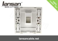 China ABS Material Network Cable Assembly UK Type Cat5e One Port Faceplate UL Approval for sale