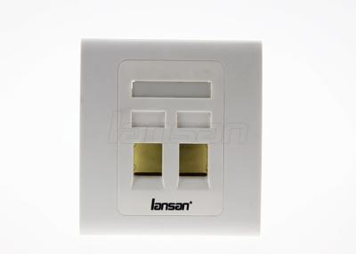 China 86*86 Type UL Approval Two Port Wall Outlet RJ45 Network Faceplate for sale