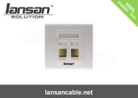 China 86*86 Type UL Approval Two Port Wall Outlet RJ45 Network Faceplate for sale