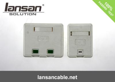 China High-impact Flame Reisistance Plastic Two Port Cat6 Surface Mount Box for sale