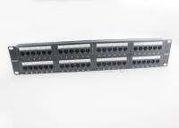 China 24 Port Staggered UTP Blank Patch Panel , RJ45 Cat6 Keystone Jack Quick Installation for sale