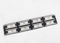 China Dual IDC 2U Patch Panel Unsheild UTP 48 Port Cat6 Patch Panel UL 180 Degree for sale