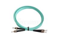 China ST / UPC Fiber Optic Patch Cord 8 Degree OM3 Multimode Fiber Patch Cable for sale