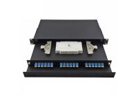 China Rack Mount Fiber Optic Patch Panel , 36 Ports 19 Feets Drawer Style 1u Fiber Patch Panel for sale