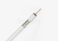 China Ohm Coaxial TV Cable Bare Copper / CCS Dual Coaxial Cable With PVC Jacket for sale