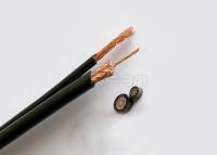 China OEM / ODM RG6 Coaxial Cable Two Powerline Black / White Coaxial Cable for sale