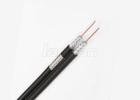 China Rg59 75 Ohm Coaxial TV Cable Bare Copper / CCS Dual Coaxial Cable With PVC Jacket for sale