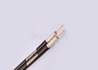 China Rg59 75 Ohm Coaxial TV Cable Bare Copper / CCS Dual Coaxial Cable With PVC Jacket for sale