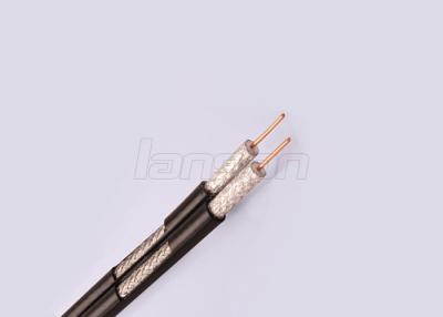China Rg59 75 Ohm Coaxial TV Cable Bare Copper / CCS Dual Coaxial Cable With PVC Jacket for sale