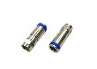 China RG59 RG58 Coaxial Cable Compression BNC Connector Nickel Plating for sale