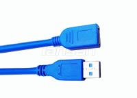China Blue PVC Jacket High Speed Micro USB Data Cable USB 2.0 Male To Female Data Cable for sale