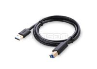 China Black Round Micro USB Data Cable USB 3.0 A To B M / M For Printer Customized Length for sale