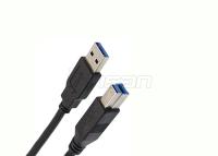 China Black Round Micro USB Data Cable USB 3.0 A To B M / M For Printer Customized Length for sale