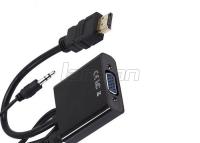China Length Customized Special Cables Bare Copper 1080P HDMI To VGA Converter Cable With Audio for sale
