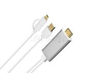 China 2 In 1 Micro USB / Type C To HDMI Adapter For Type C Phone / Samsung for sale
