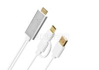 China 2 In 1 Micro USB / Type C To HDMI Adapter For Type C Phone / Samsung for sale