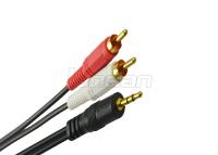 China Round Wire RCA Audio Cable , Audio Video Cables 2RCA 3RCA Cable 2R / 3R for sale