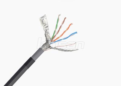 China Customized 0.5mm CCA Cat5e Lan Cable 1000 Ft SFTP 24 Awg Shielded Cable for sale