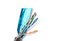 China Shield Twisted Pairs SFTP Cat5E Lan Cable 24AWG Bare Copper Quick Installation for sale