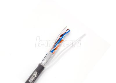 China Al Foil SFTP Cat5e Cable Twisted Pairs 24AWG Copper 305m HDPE for sale