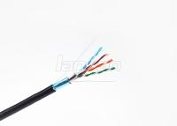 China Double Jacket Al Foil 24AWG HDPE Cat5e Lan Cable for sale