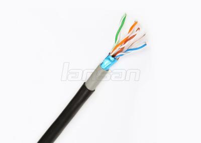 China Double Jacket Al Foil 24AWG HDPE Cat5e Lan Cable for sale