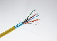 China Solid Networking PVC Cat5e Lan Cable FTP 0.50mm Copper Clad Aluminum 305 m / roll for sale