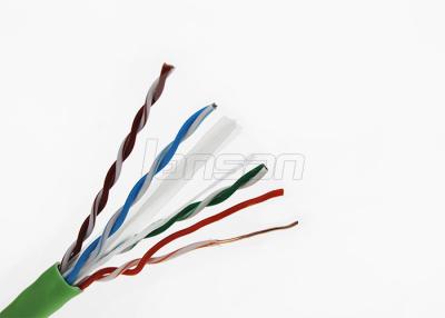 China Communication 4 Pair Lan Cable , 0.57mm CCA Category 6 UTP Cable 305 M/Roll for sale