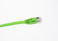 China Green Gold Plated Ca5e Patch Cord 3m For Ethernet CMX Fire Rating HDPE Insulation for sale