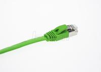 China Green Gold Plated Ca5e Patch Cord 3m For Ethernet CMX Fire Rating HDPE Insulation for sale