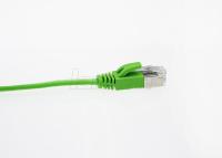 China Green Gold Plated Ca5e Patch Cord 3m For Ethernet CMX Fire Rating HDPE Insulation for sale